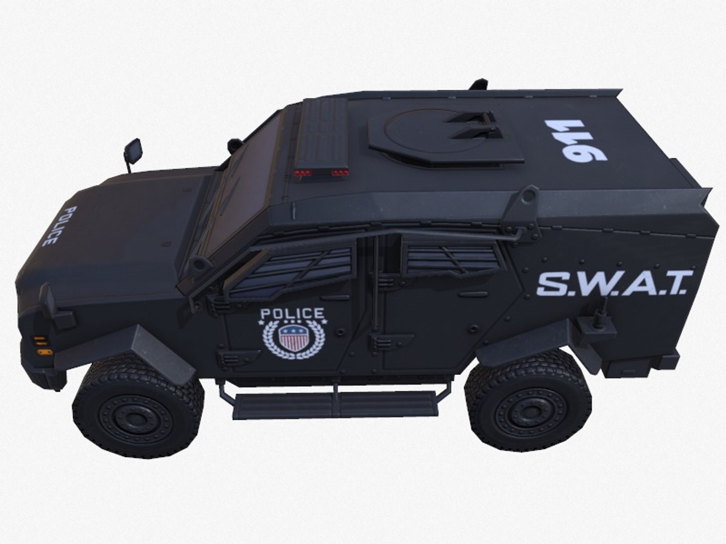Car Armored Black Swat 3D - TurboSquid 1421512