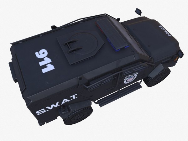 modelo 3d SWAT BLANCO ARMADO DE COCHE - TurboSquid 1421512