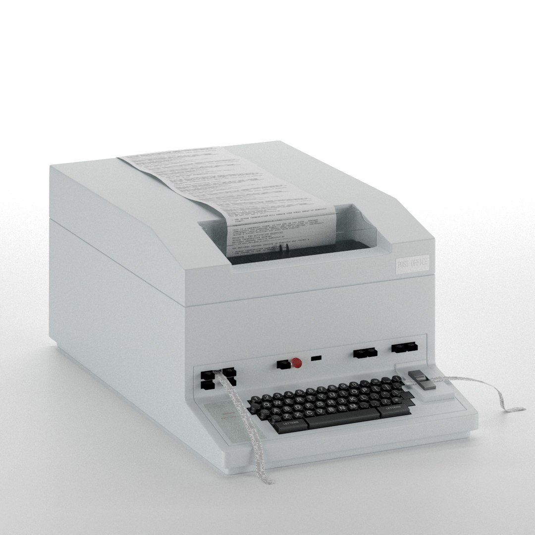 Telex Machine 3D Model - TurboSquid 1658520