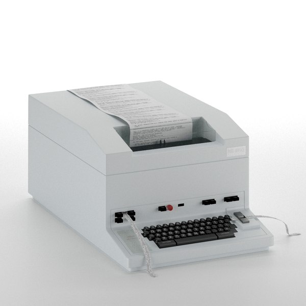 Telex machine 3D model - TurboSquid 1658520