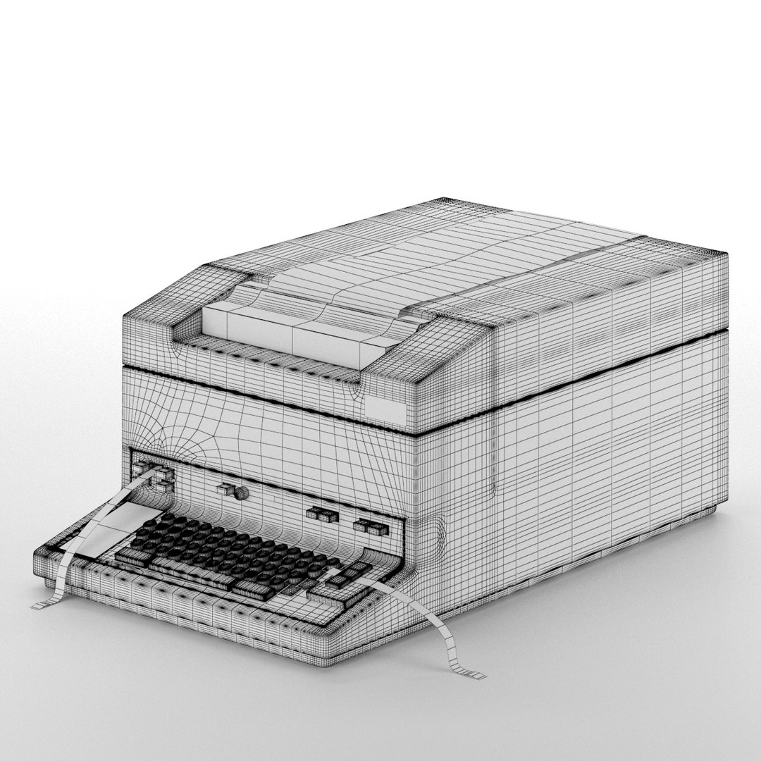 Telex Machine 3D Model - TurboSquid 1658520