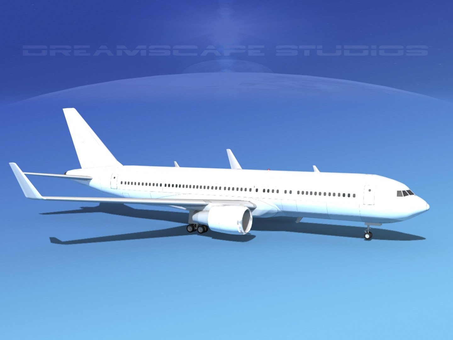 Airlines Boeing 767 767-300 3d Model