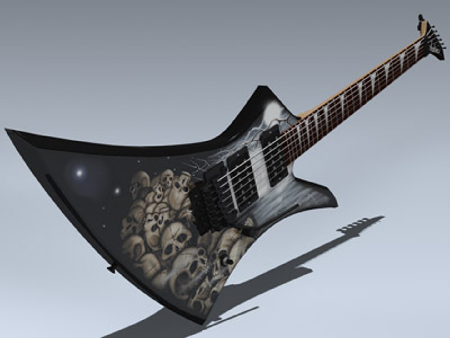 3d Electric Guitar Kelly Model