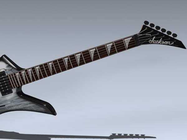 3d electric guitar kelly model