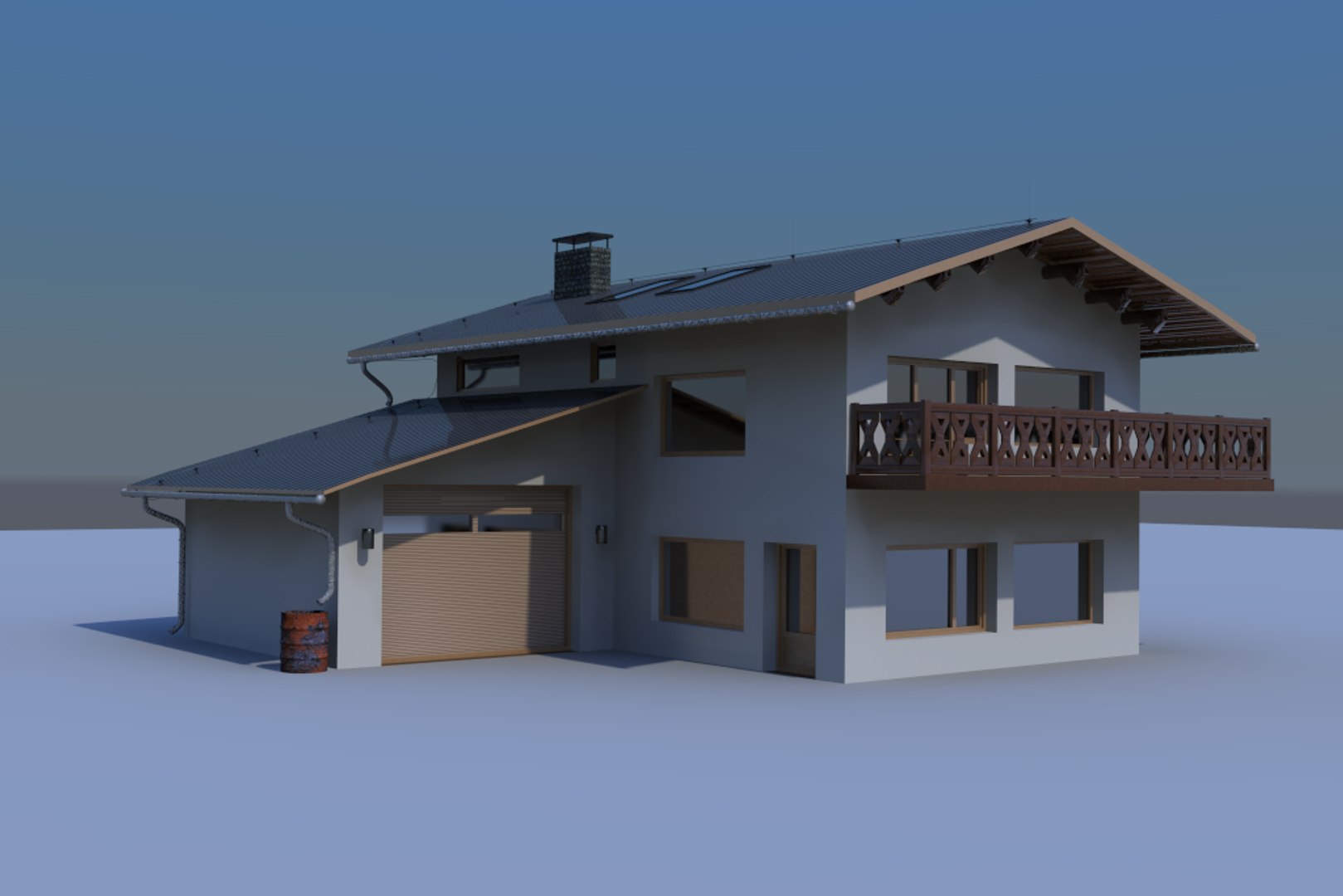 House Alpine Hq 3d Model