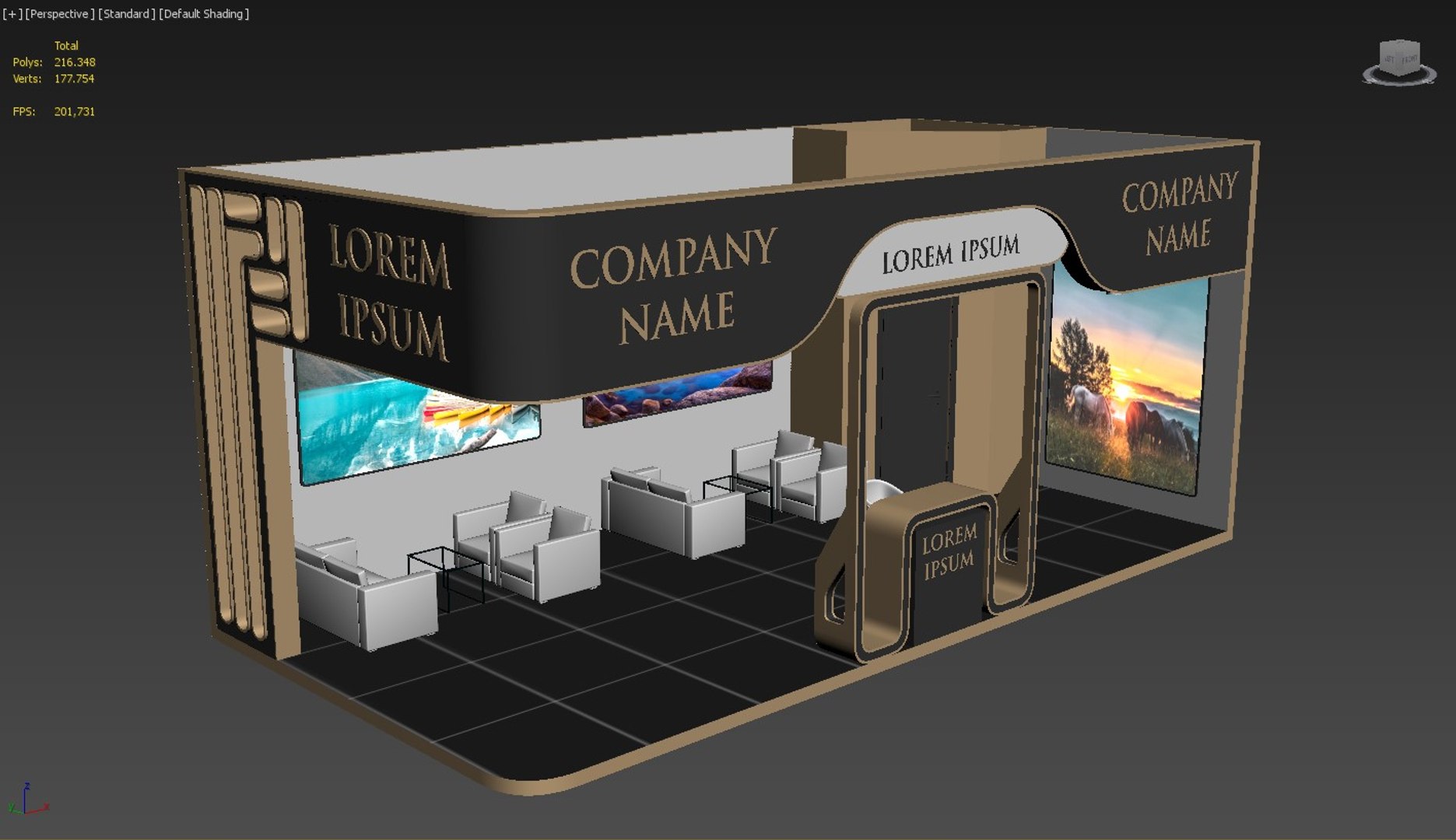 3D Booth Exhibit Stand - TurboSquid 1671777