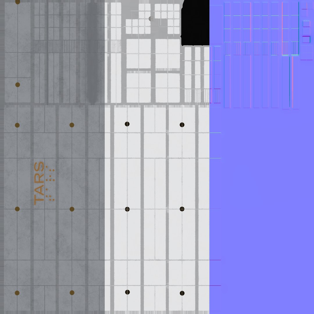 tars robots interstellar 3d obj