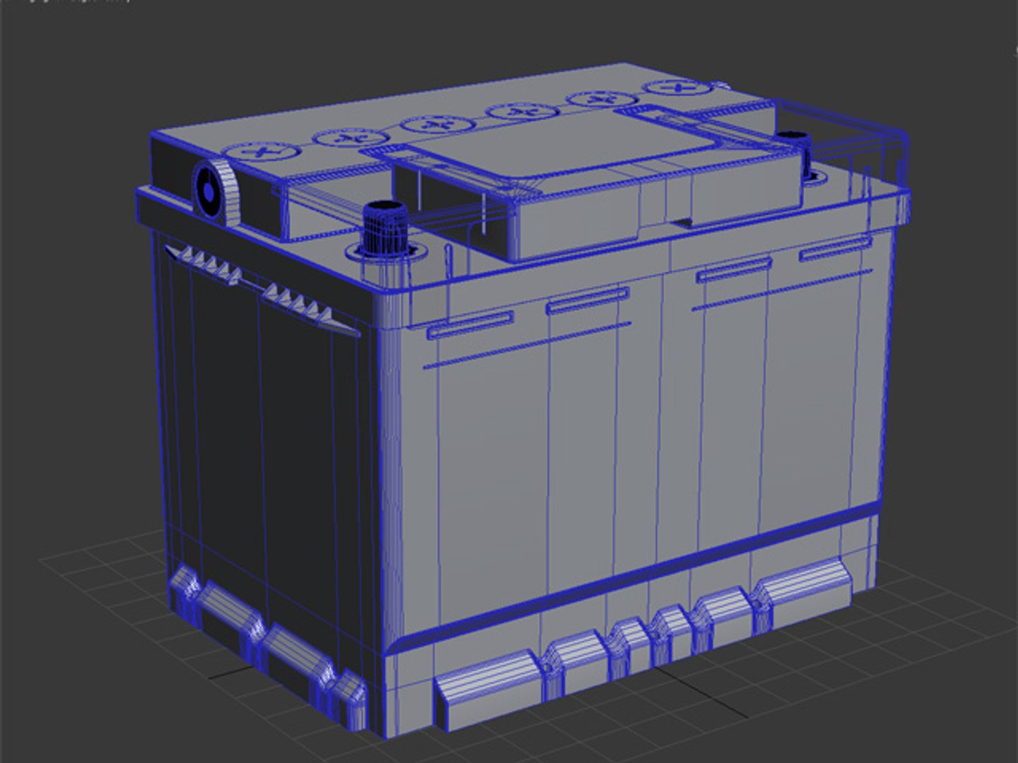 car battery 3d max