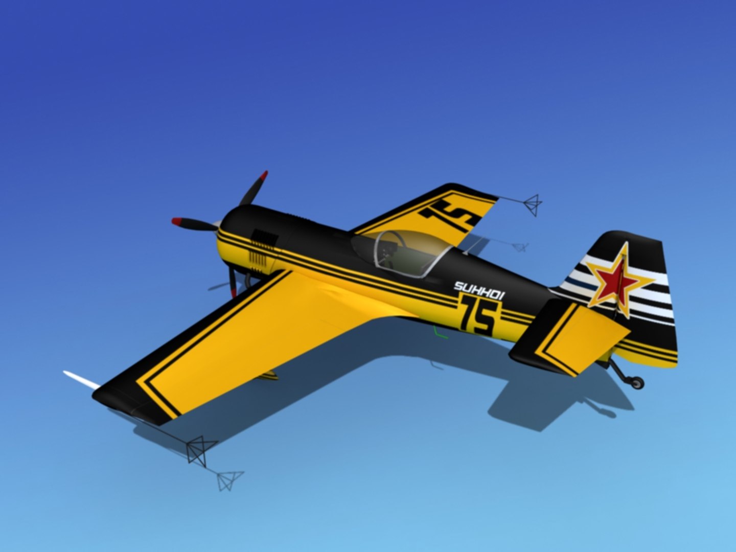 3d Sukhoi Su-26 Aerobatics