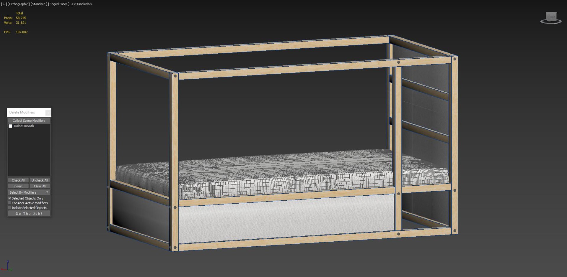 3D Kura Reversible Bed - TurboSquid 1579392