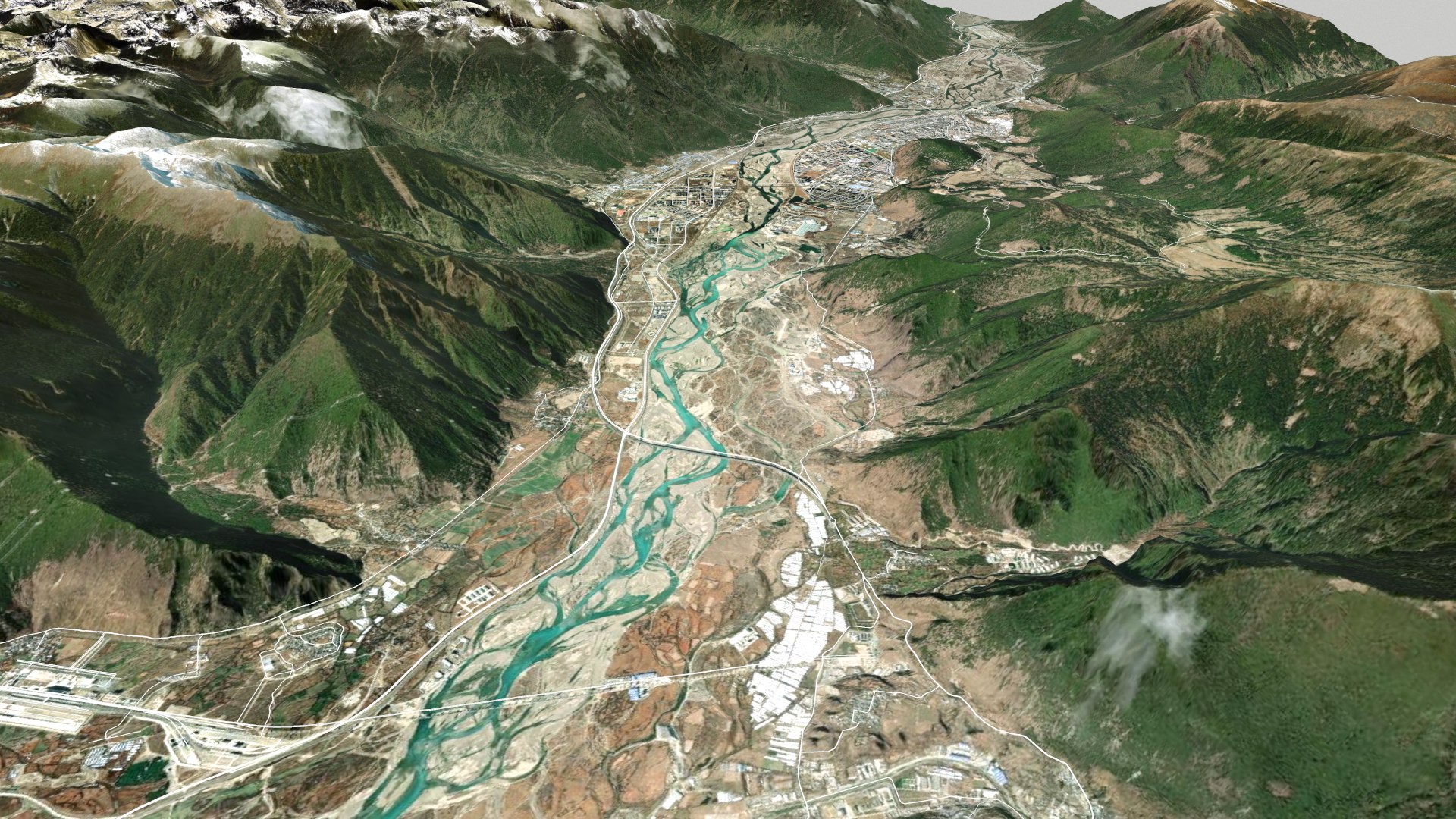 Cityscape Nyingchi China 3D - TurboSquid 2235617