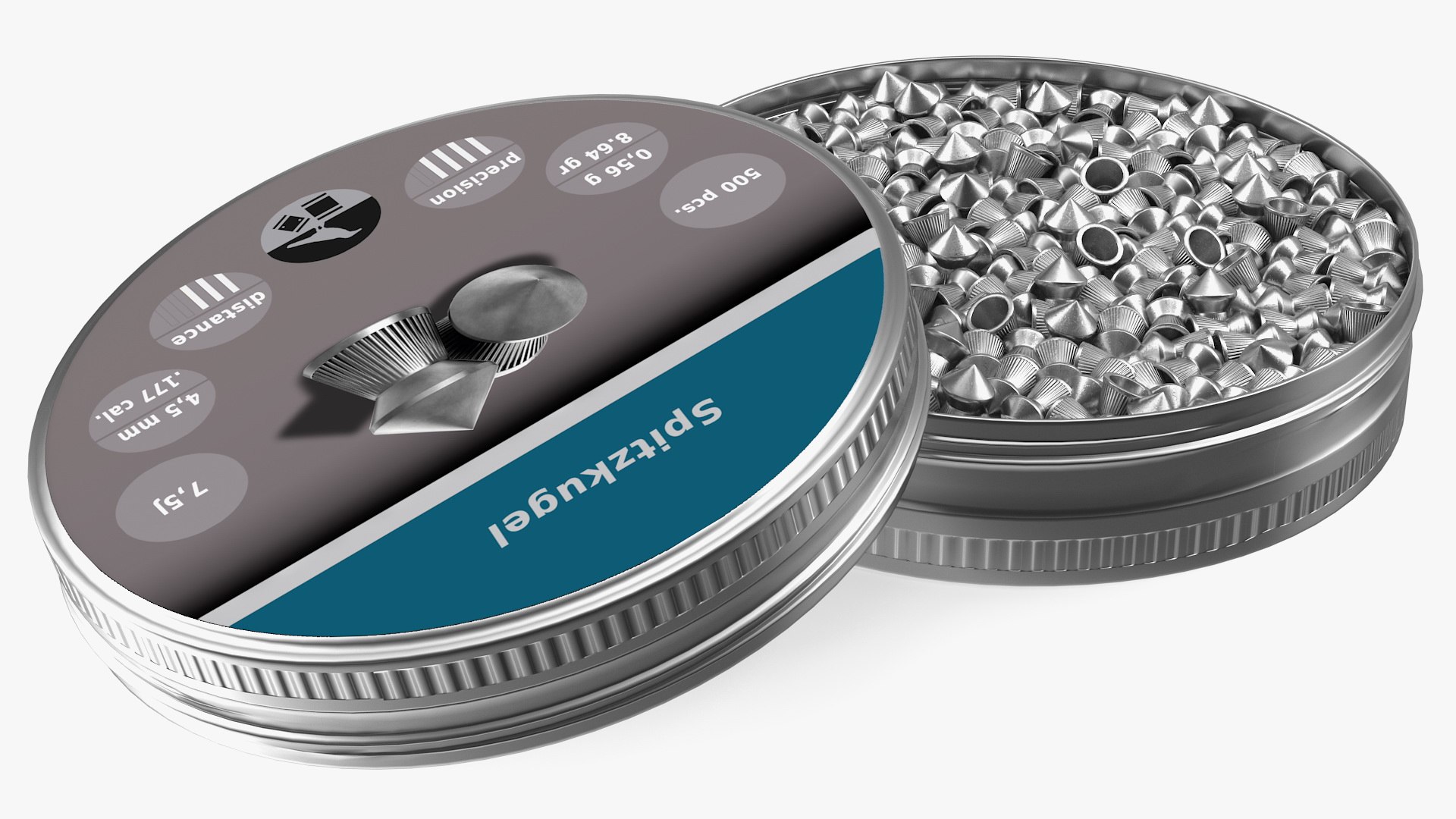 Spitzkugel Airgun Pellets Box 3D Model - TurboSquid 1549679