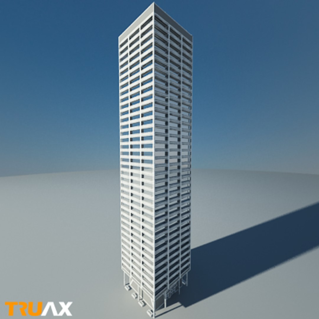 3dsmax Studio Modern Skyscraper 02