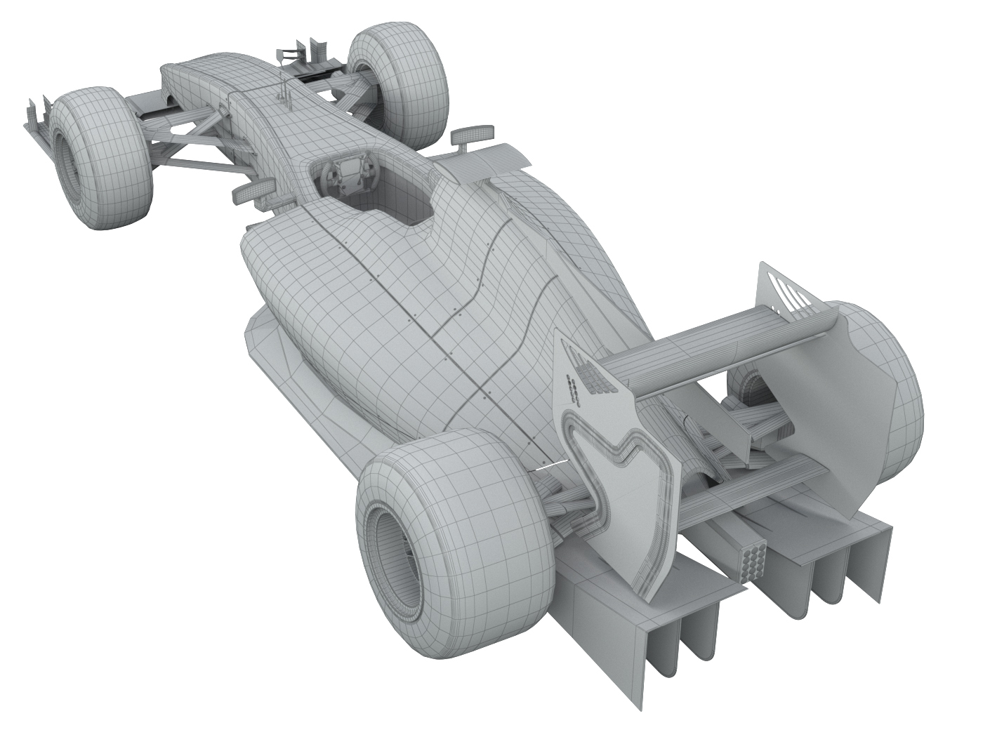 generic racing car 3d model