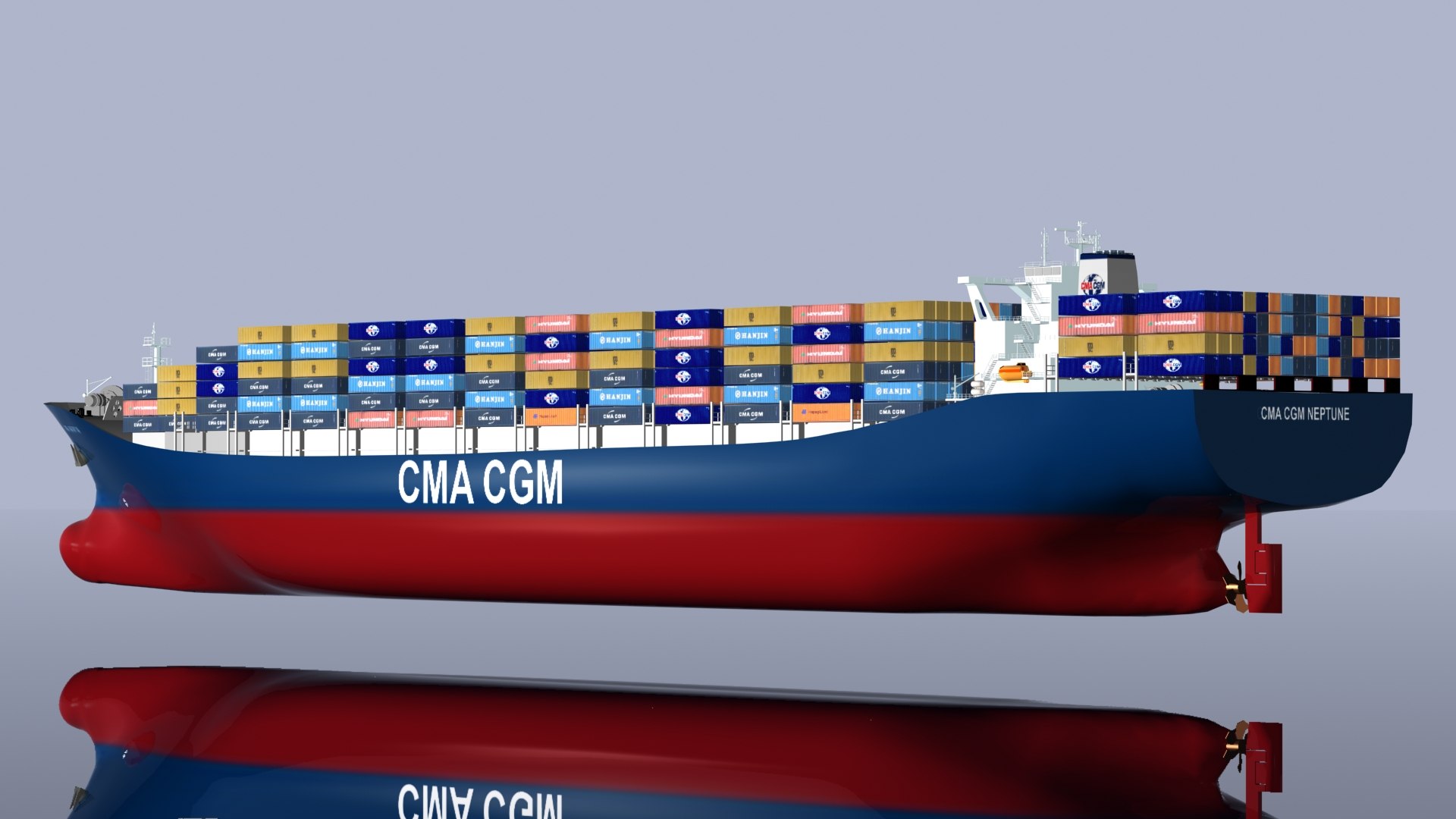 3d Model Of Cma Cgm Neptune