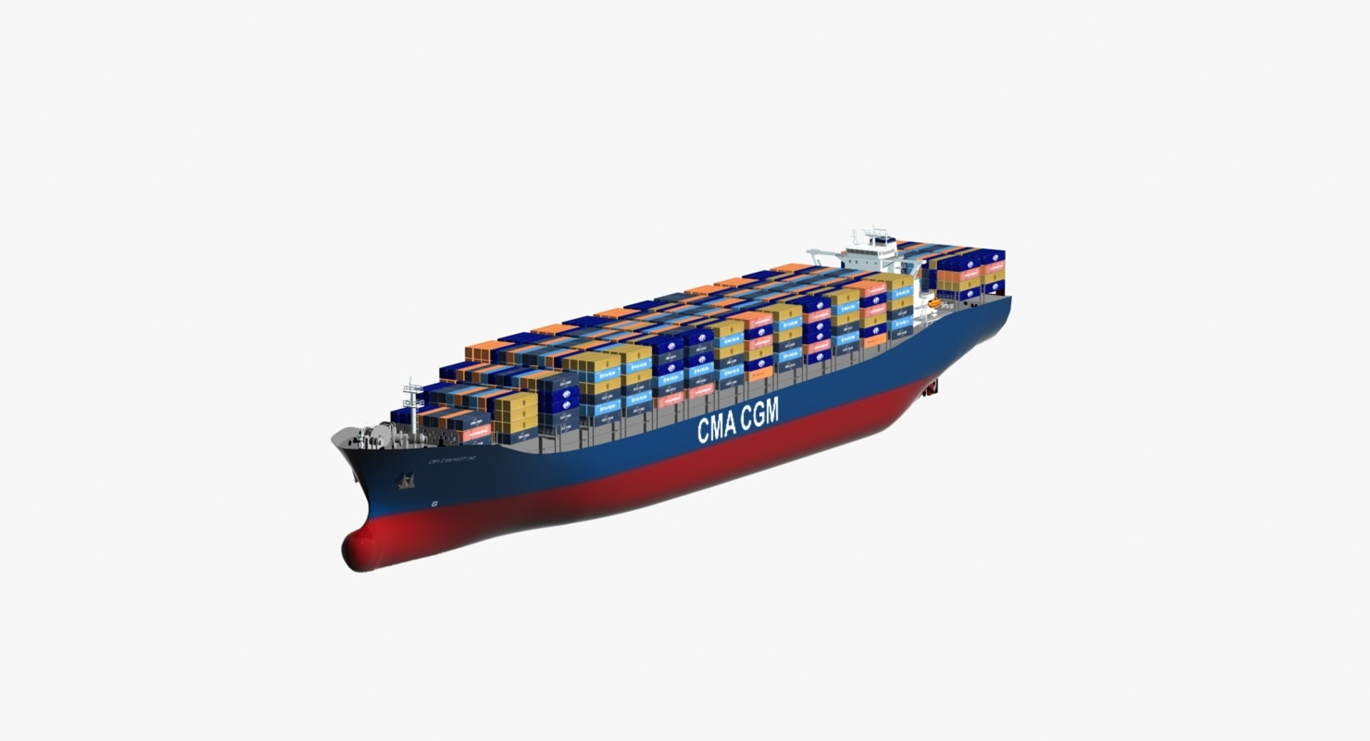 3d Model Of Cma Cgm Neptune