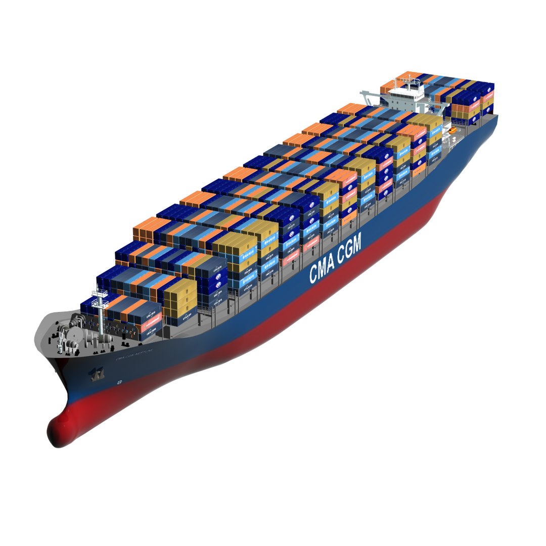3d Model Of Cma Cgm Neptune