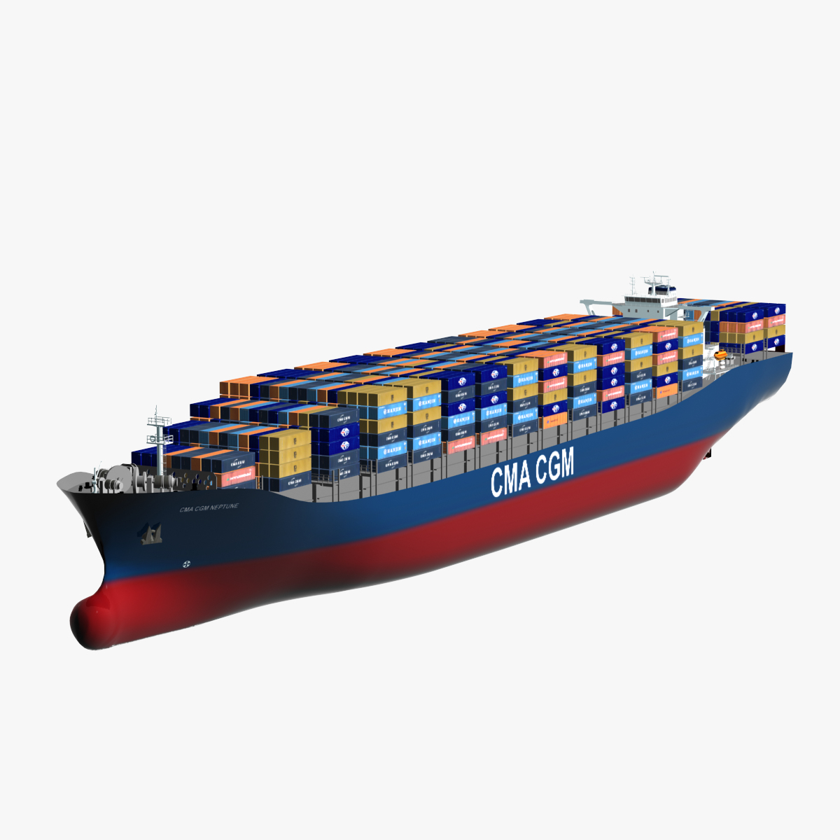 3d model of cma cgm neptune