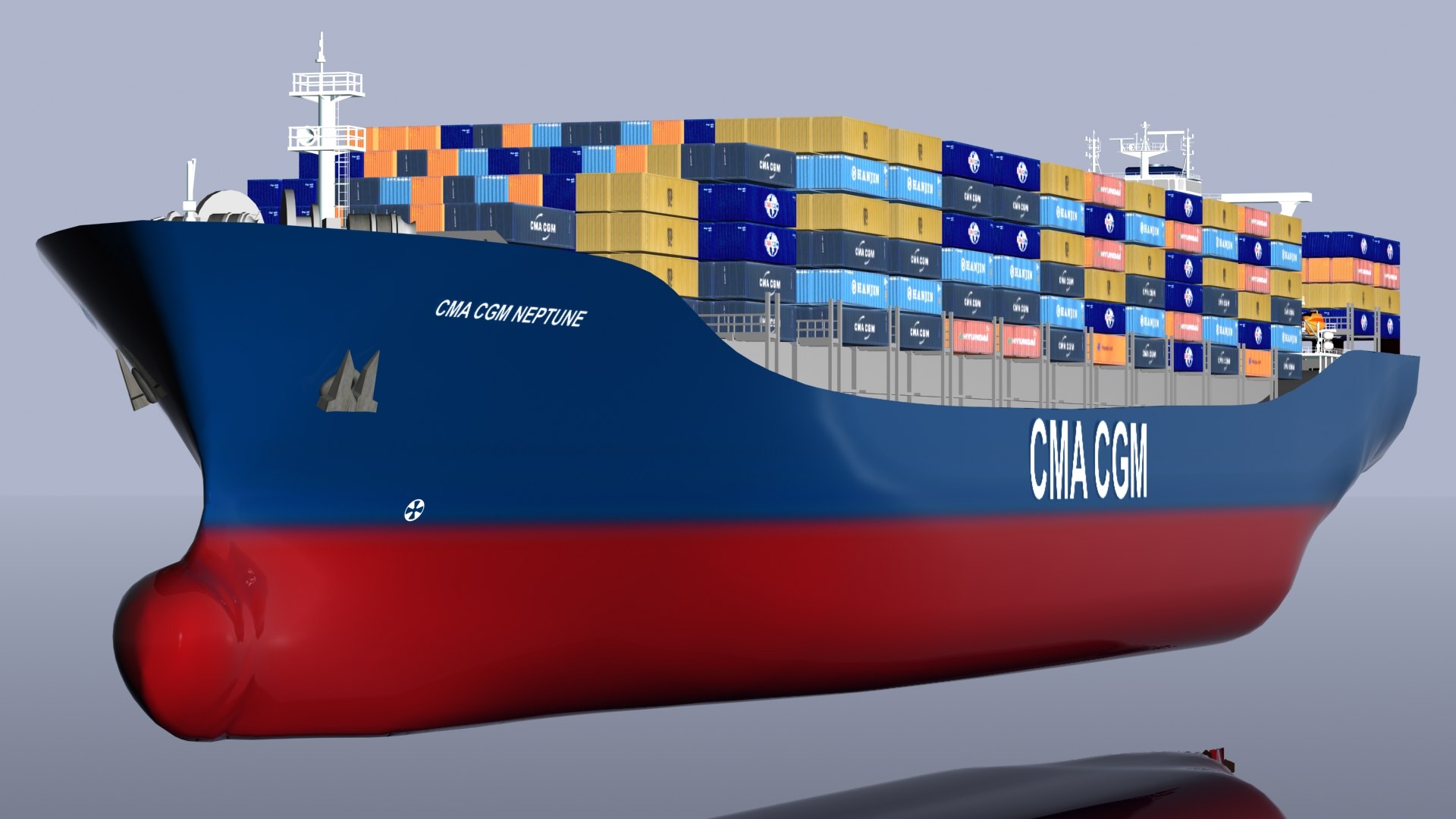 3d Model Of Cma Cgm Neptune