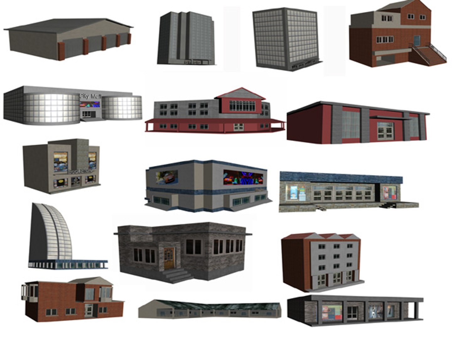 3d model buildings houses games