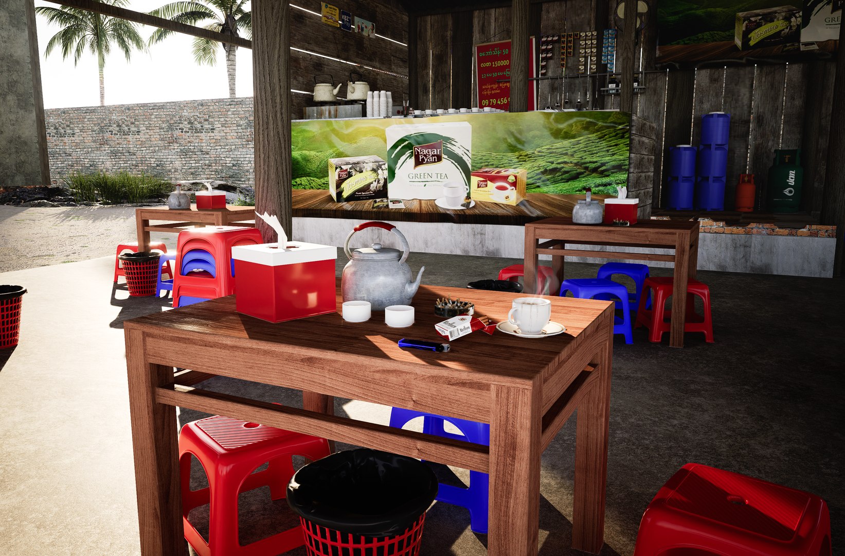 3D MYANMAR TEA SHOP - TurboSquid 2123364