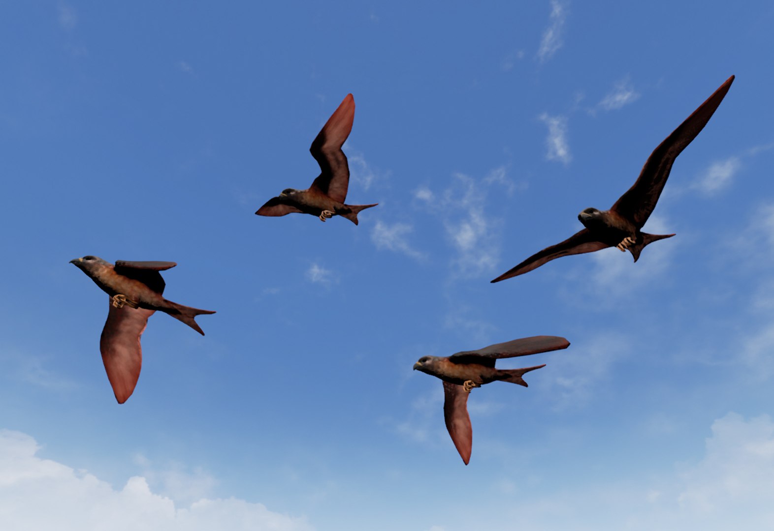 3d Obj Falcon Animations Pray