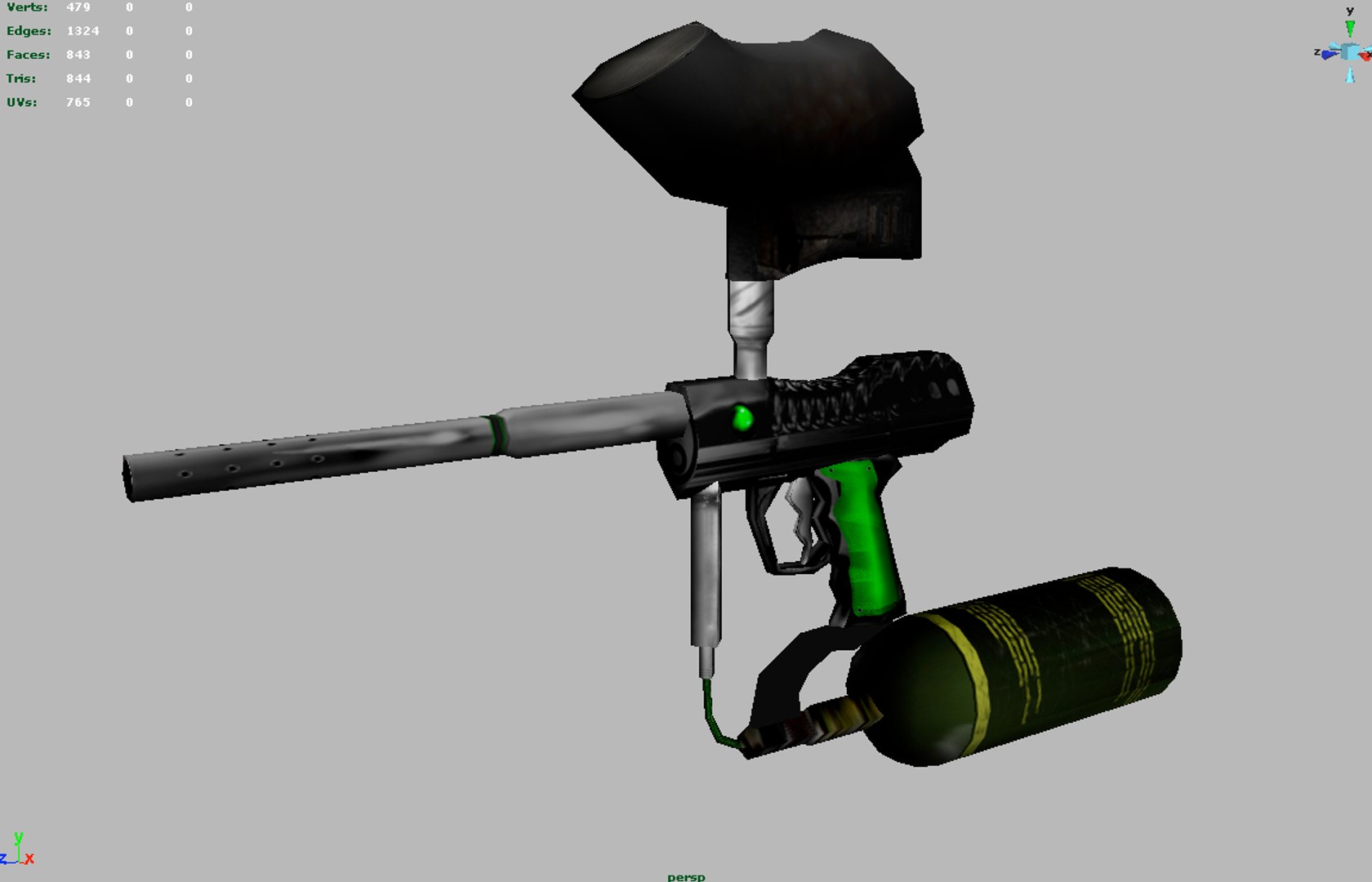 Paintball Gun Paint 3d Model
