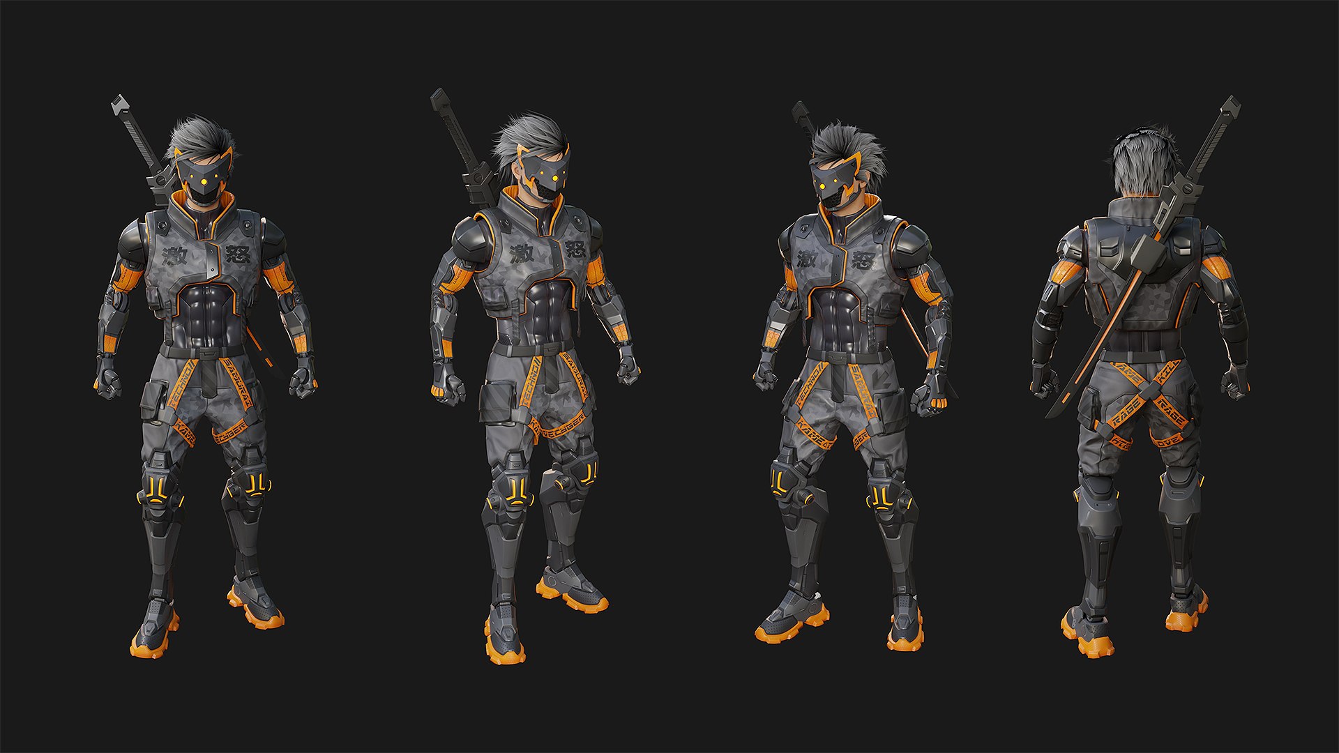 3D Ninja Cyborg Model - TurboSquid 2225999