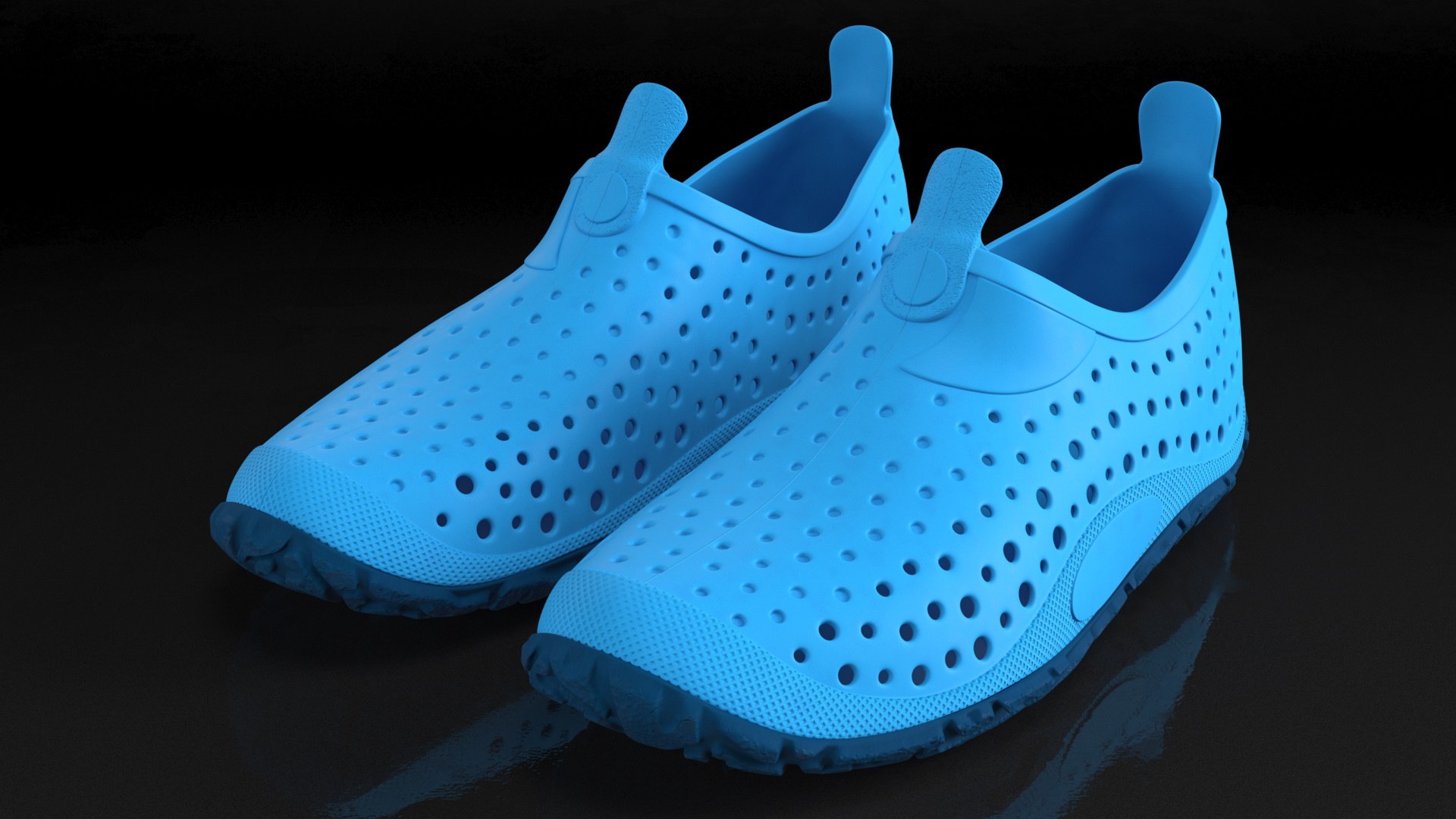 3D Swimming Pool Shoes For Kids Blue Model - TurboSquid 1851580