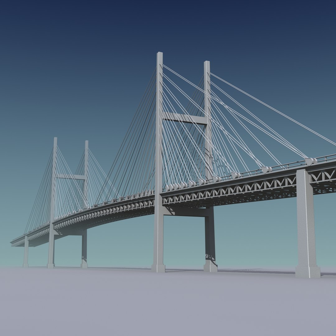 3d Suspended Bridge Bay Model