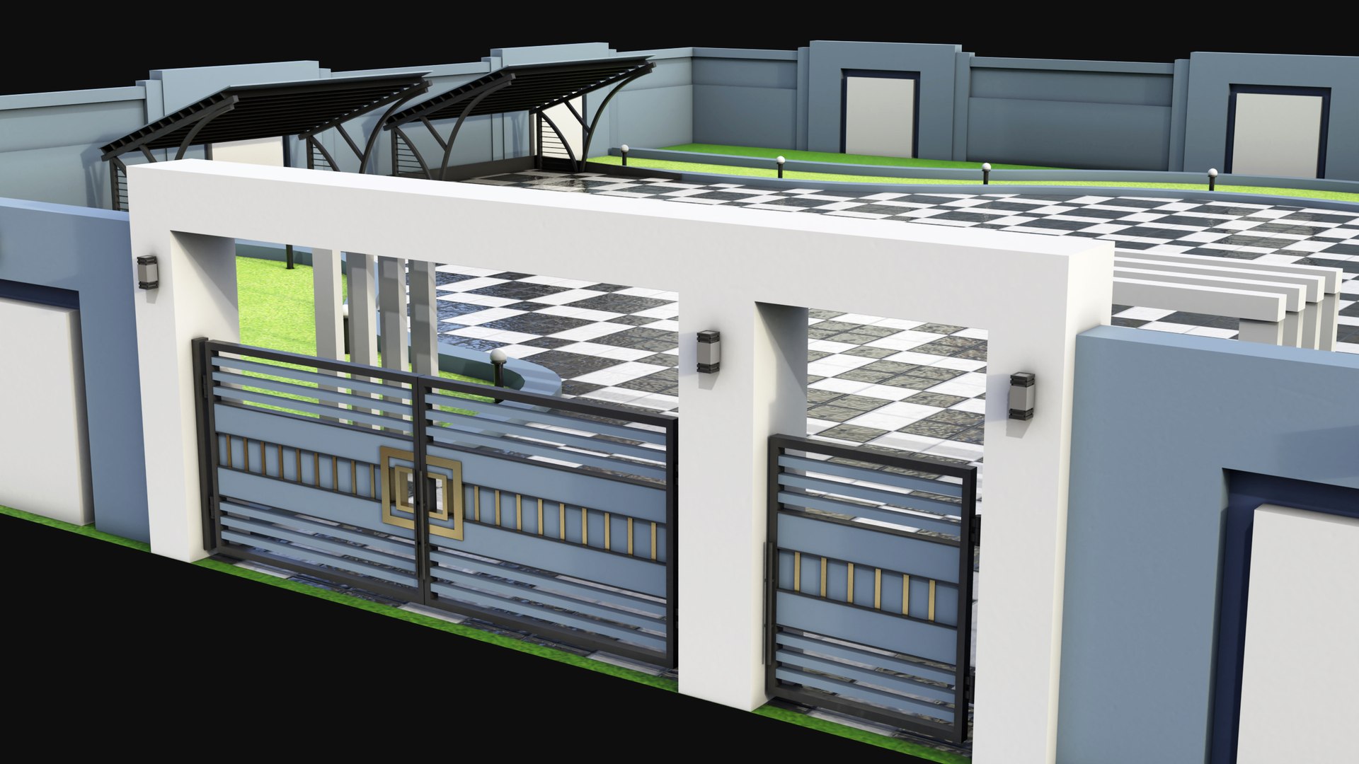 Compound Wall 02 All PBR Unity UE Textures 3D - TurboSquid 2031141