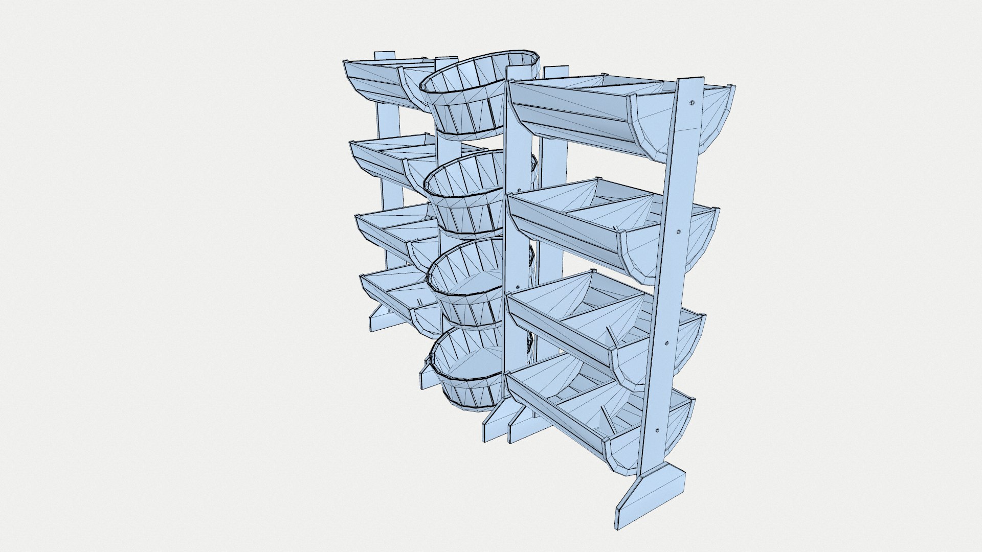Bucket Shelves Model - TurboSquid 1308089