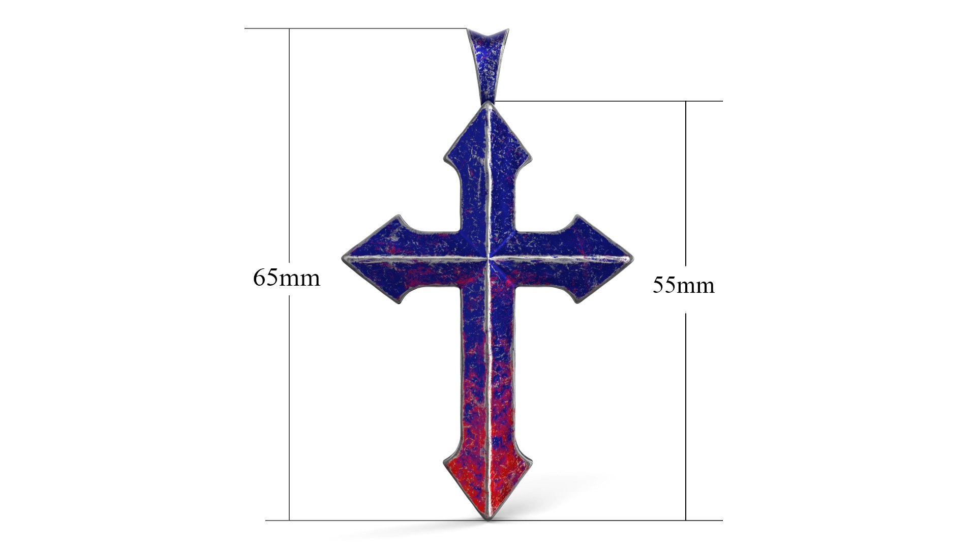 3D Model High-Poly Titanium Arrow-shaped Cross - TurboSquid 2122578