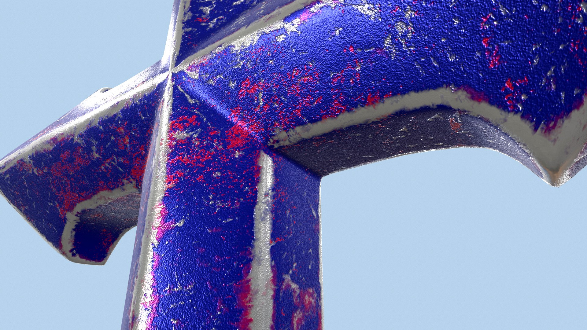 3D Model High-Poly Titanium Arrow-shaped Cross - TurboSquid 2122578