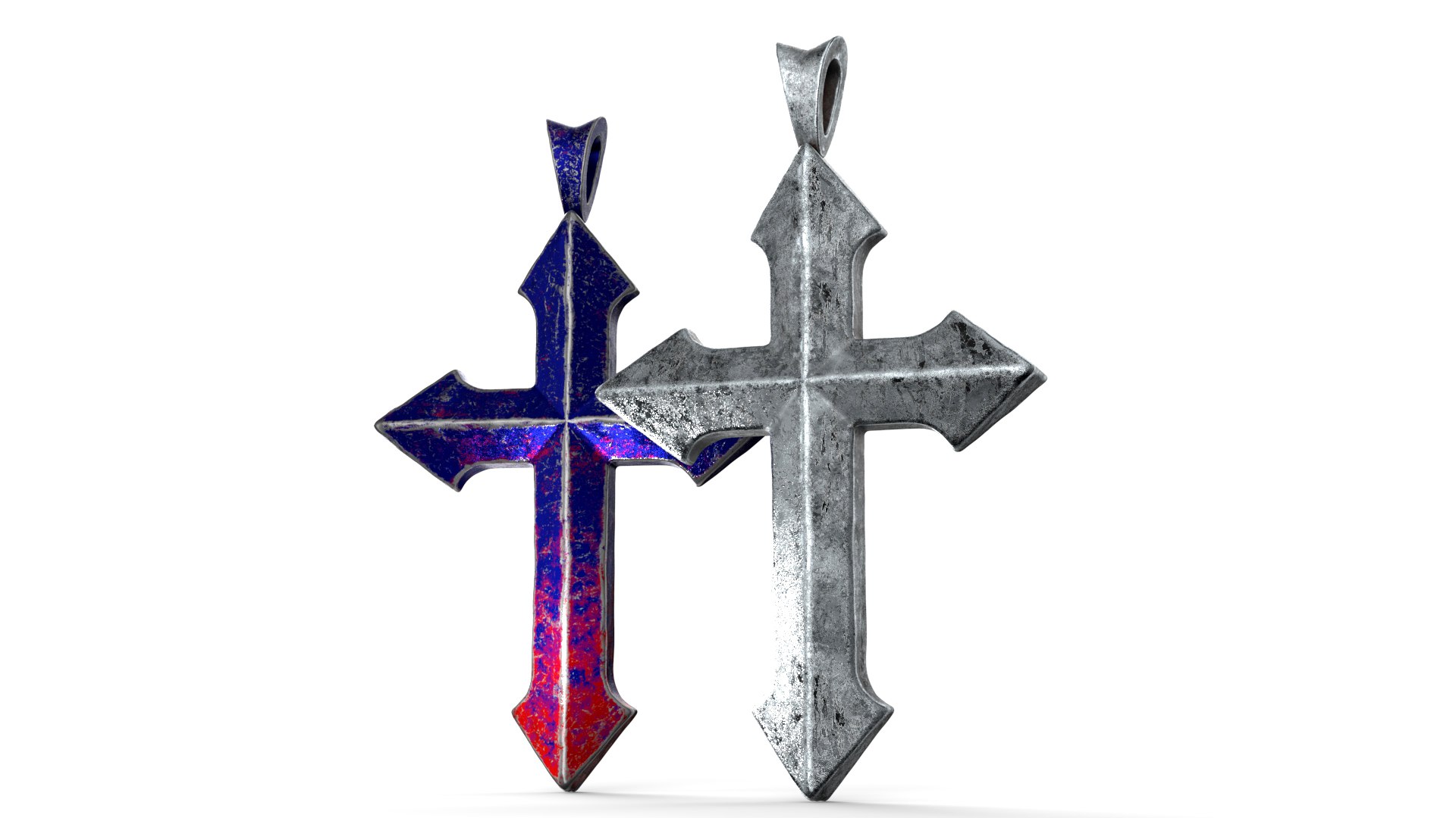 3D Model High-Poly Titanium Arrow-shaped Cross - TurboSquid 2122578