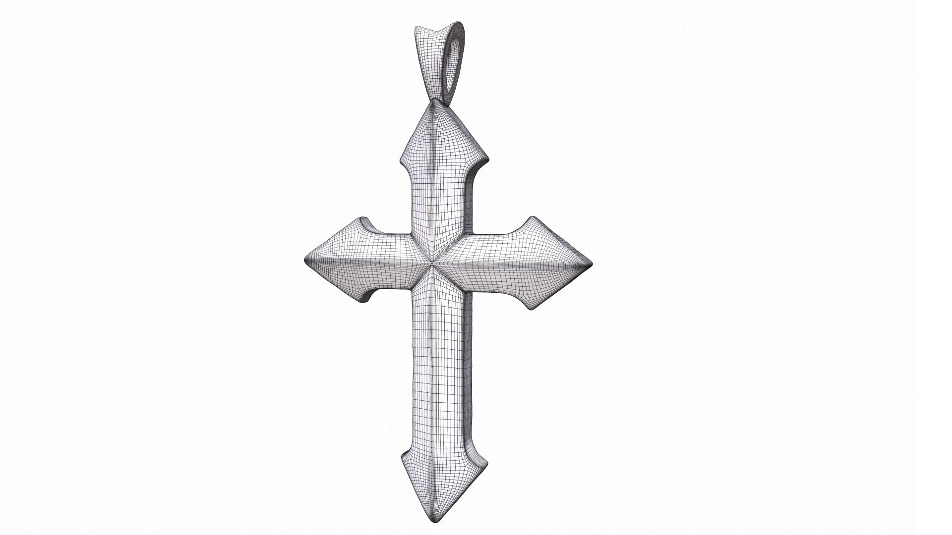 3D Model High-Poly Titanium Arrow-shaped Cross - TurboSquid 2122578