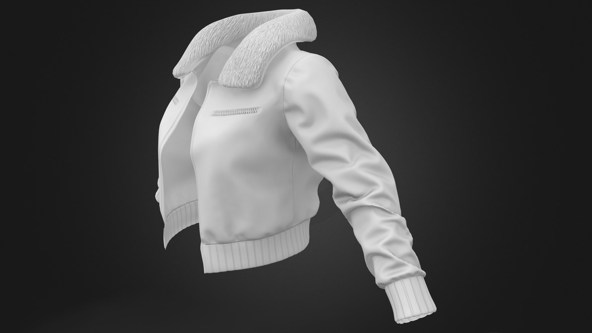 3D model Very Versatile Fur Neck Brown Leather Jacket - TurboSquid 2074870