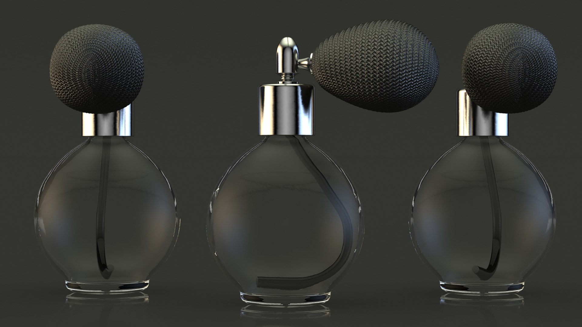Spherical Perfume Bottle With Silver Cap Empty 3D Model - TurboSquid ...