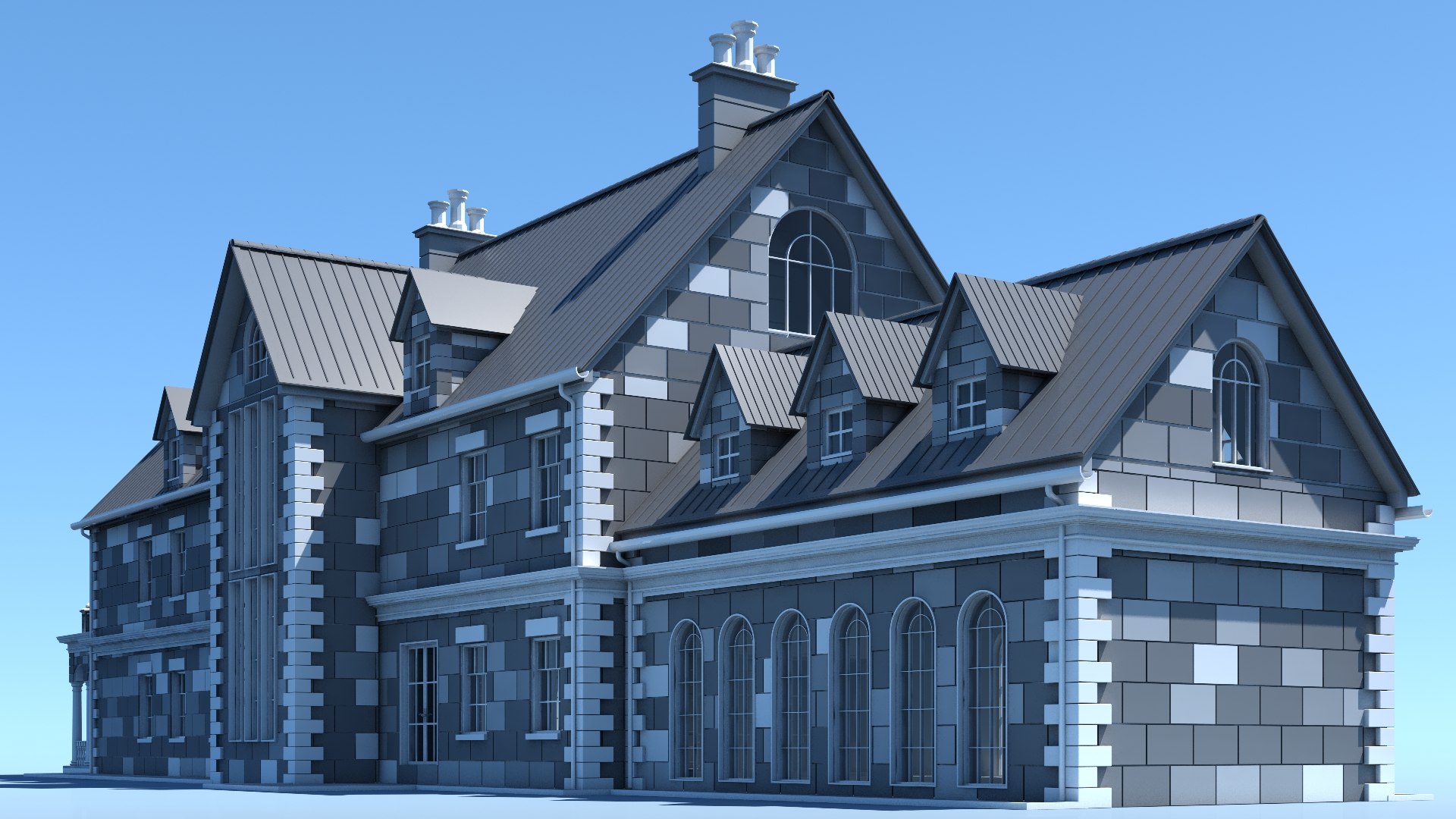 3D house building mansion - TurboSquid 1646700