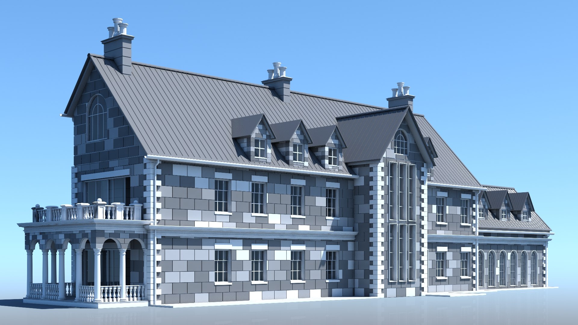 3D house building mansion - TurboSquid 1646700