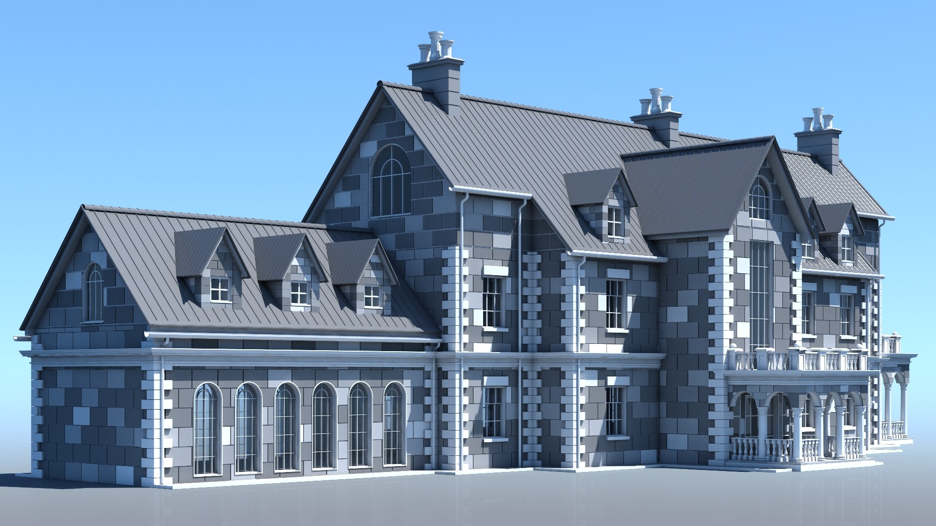 3D house building mansion - TurboSquid 1646700