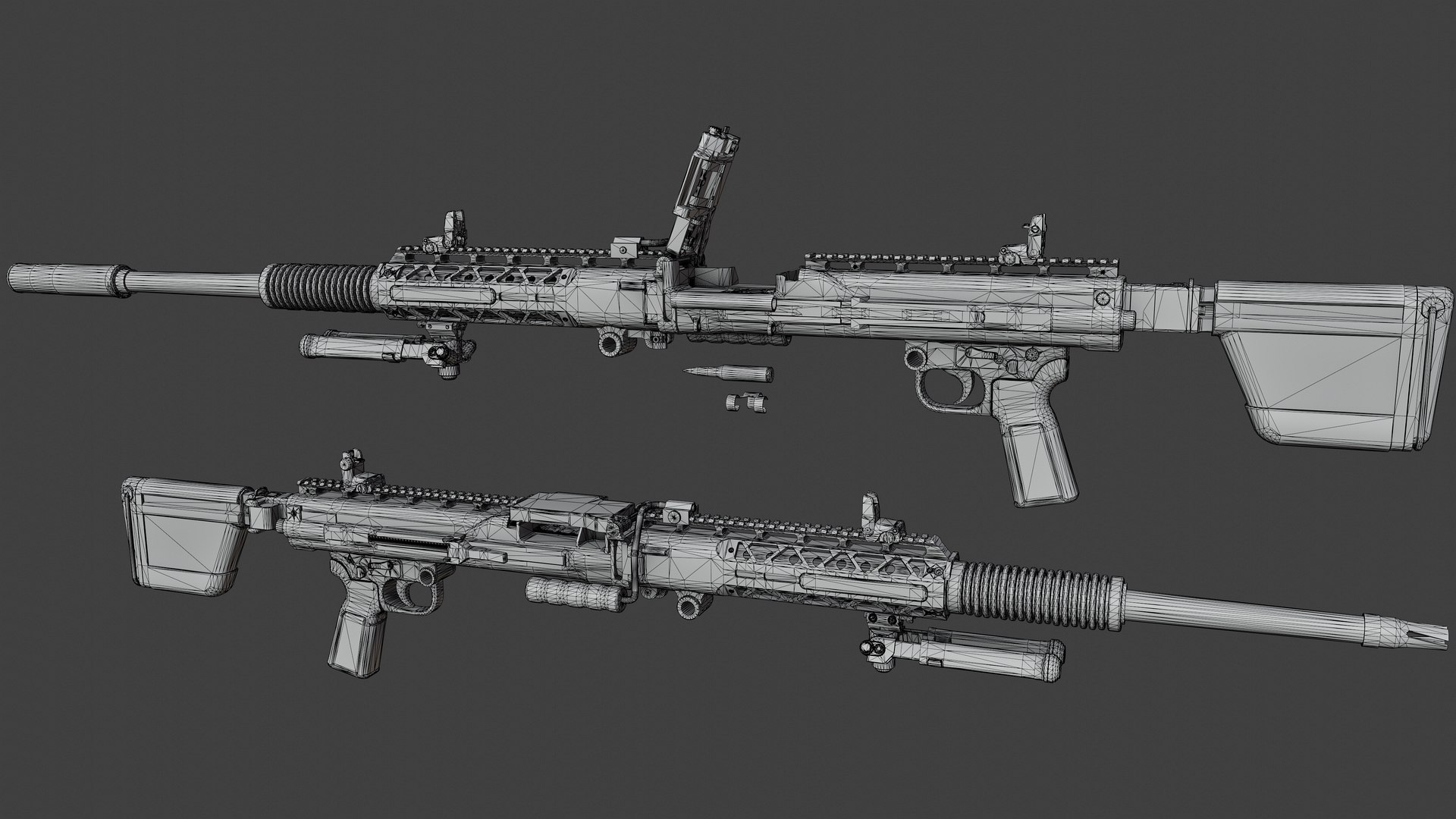 REAPR Machine Gun Model - TurboSquid 2320040