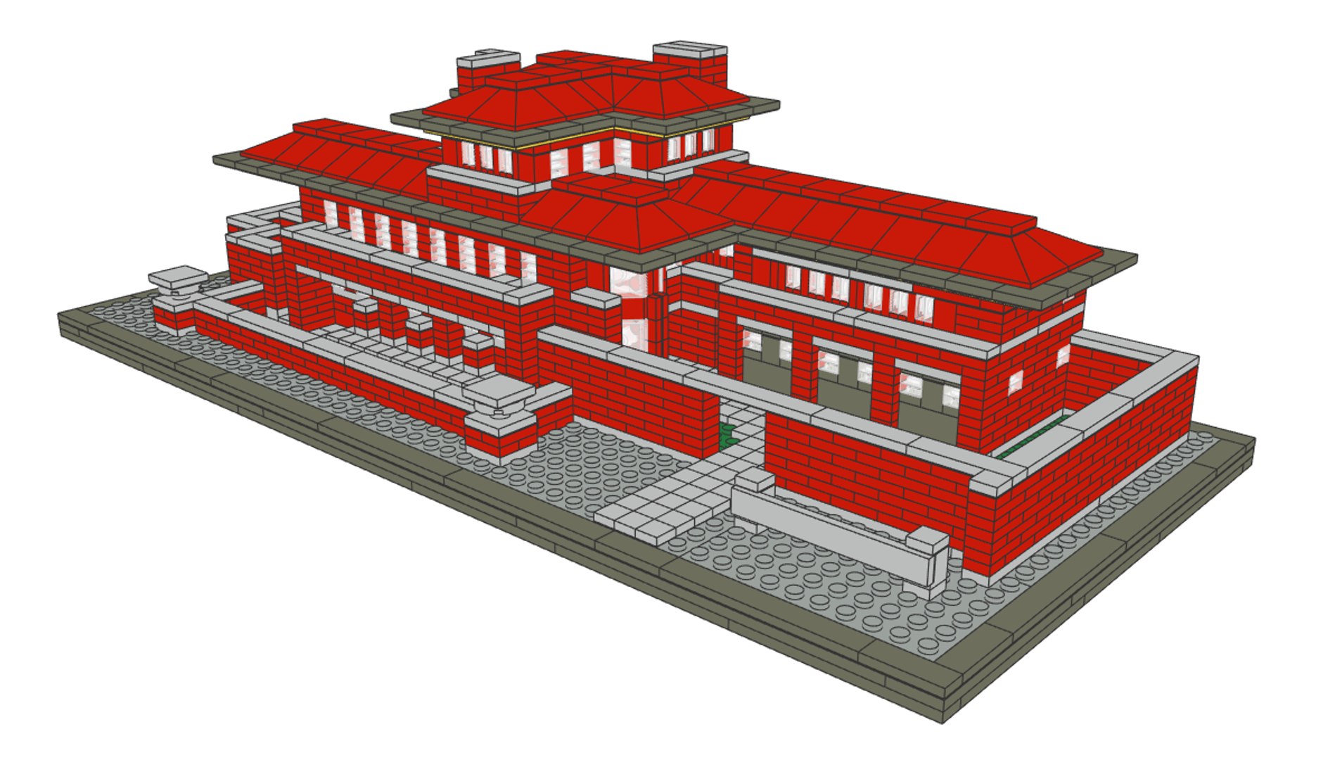 Lego Robie House 3d 3ds