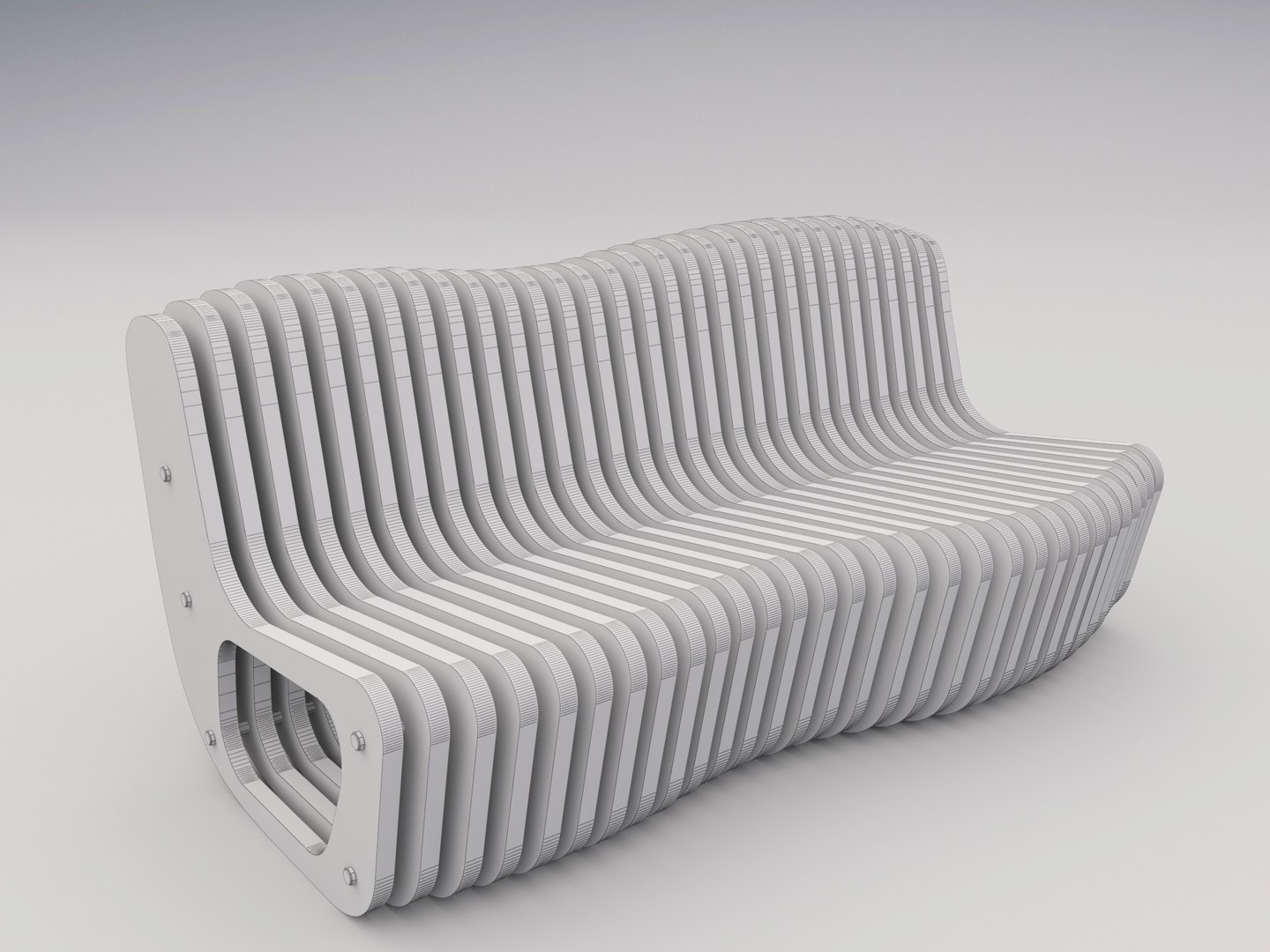 3D Organic Wooden Sofa Modeling Model - TurboSquid 1860424