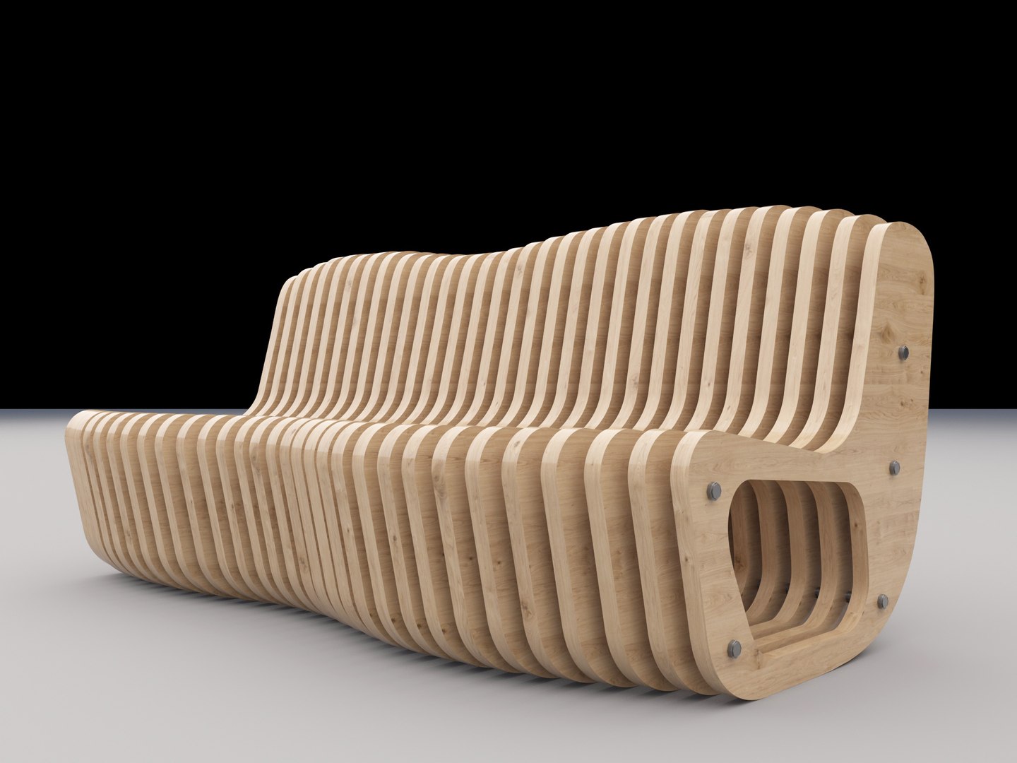 3D Organic Wooden Sofa Modeling Model - TurboSquid 1860424