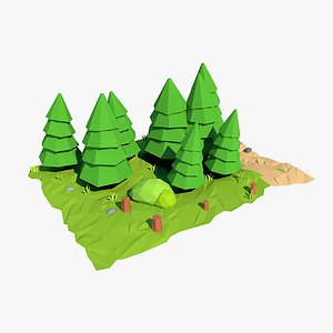 3d cartoon field