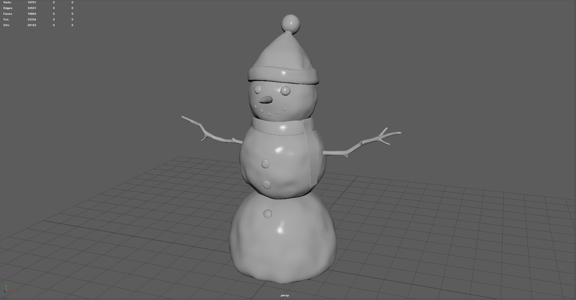 Snowman Snow 3D Model - TurboSquid 1644496