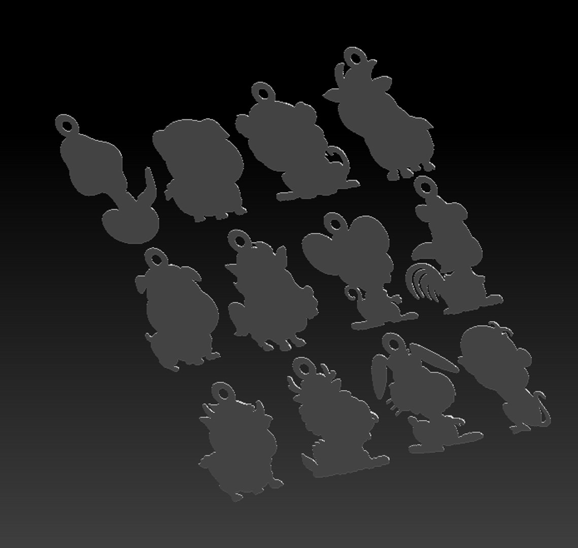 Chinese Zodiac Signs 3D Model - TurboSquid 1286180