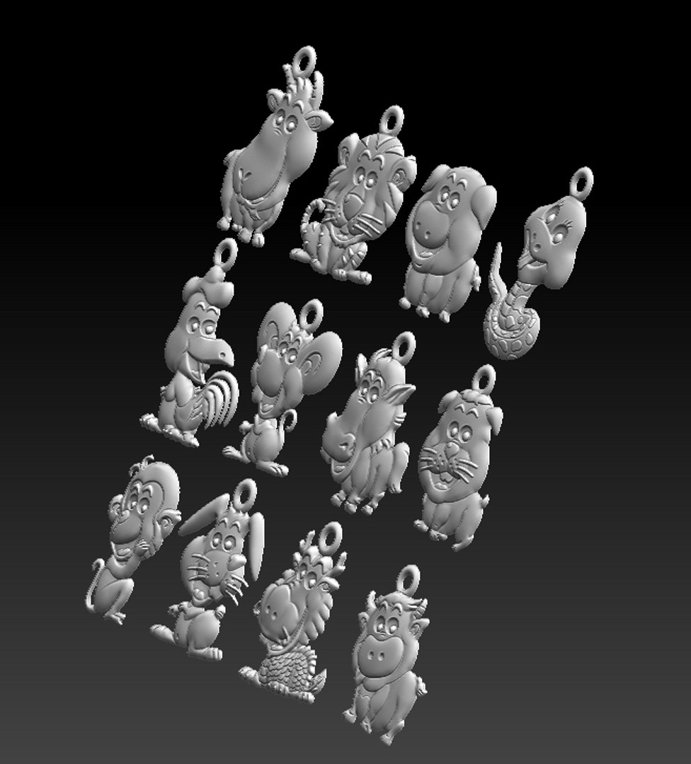 Chinese Zodiac Signs 3D Model - TurboSquid 1286180