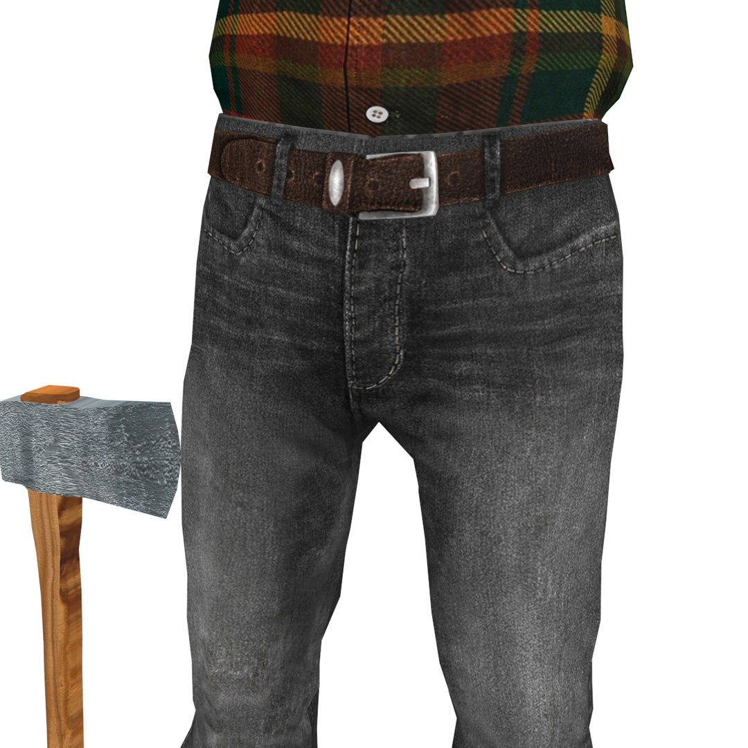 3d lumberjack man model